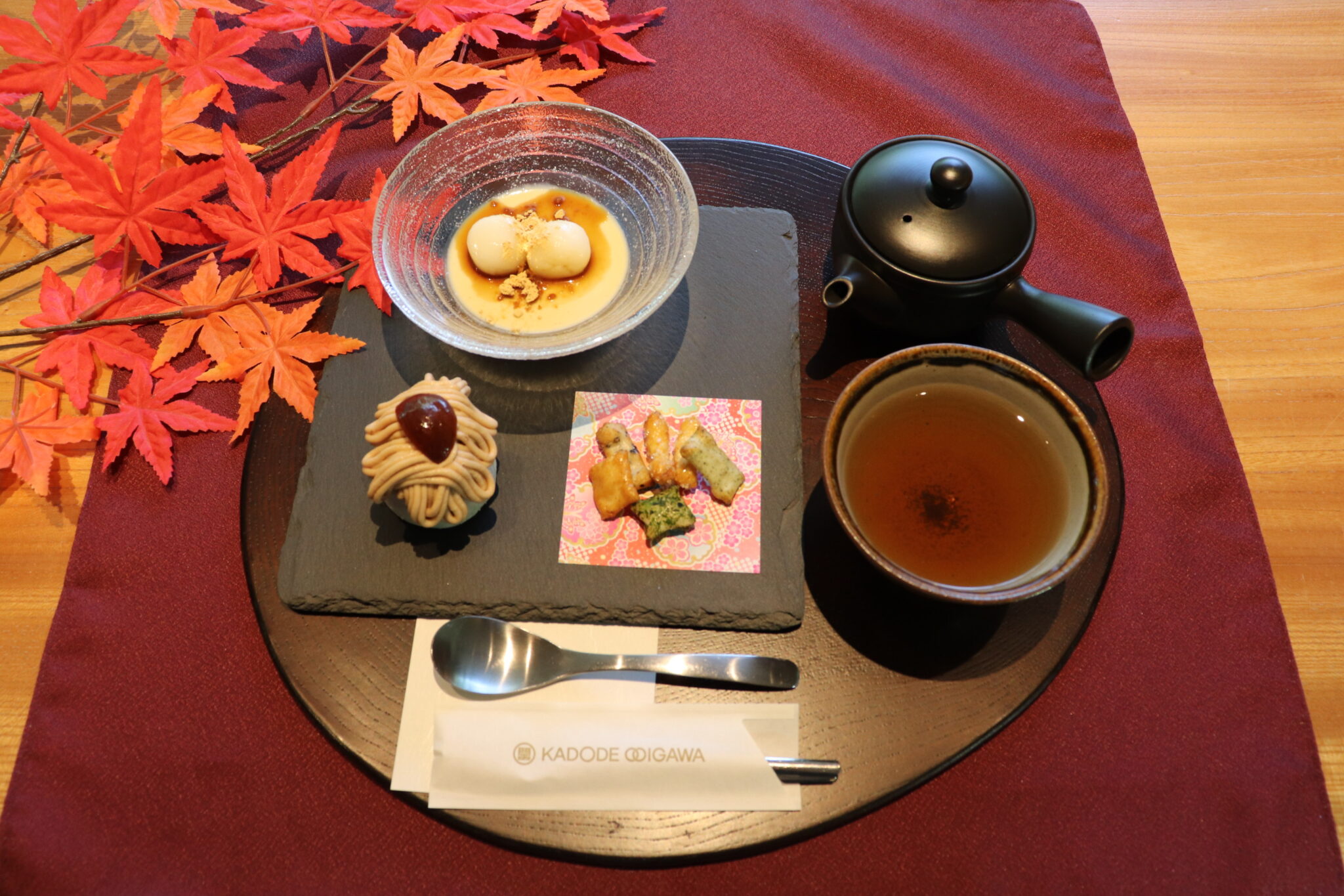 今年も登場！モンブラン大福とほうじ茶プリンのお茶セット - KADODE OOIGAWA